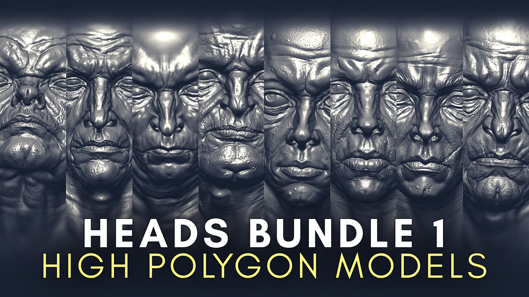 ArtStation - Heads Bundle 1 - 8 Unique Character Portraits | Resources
