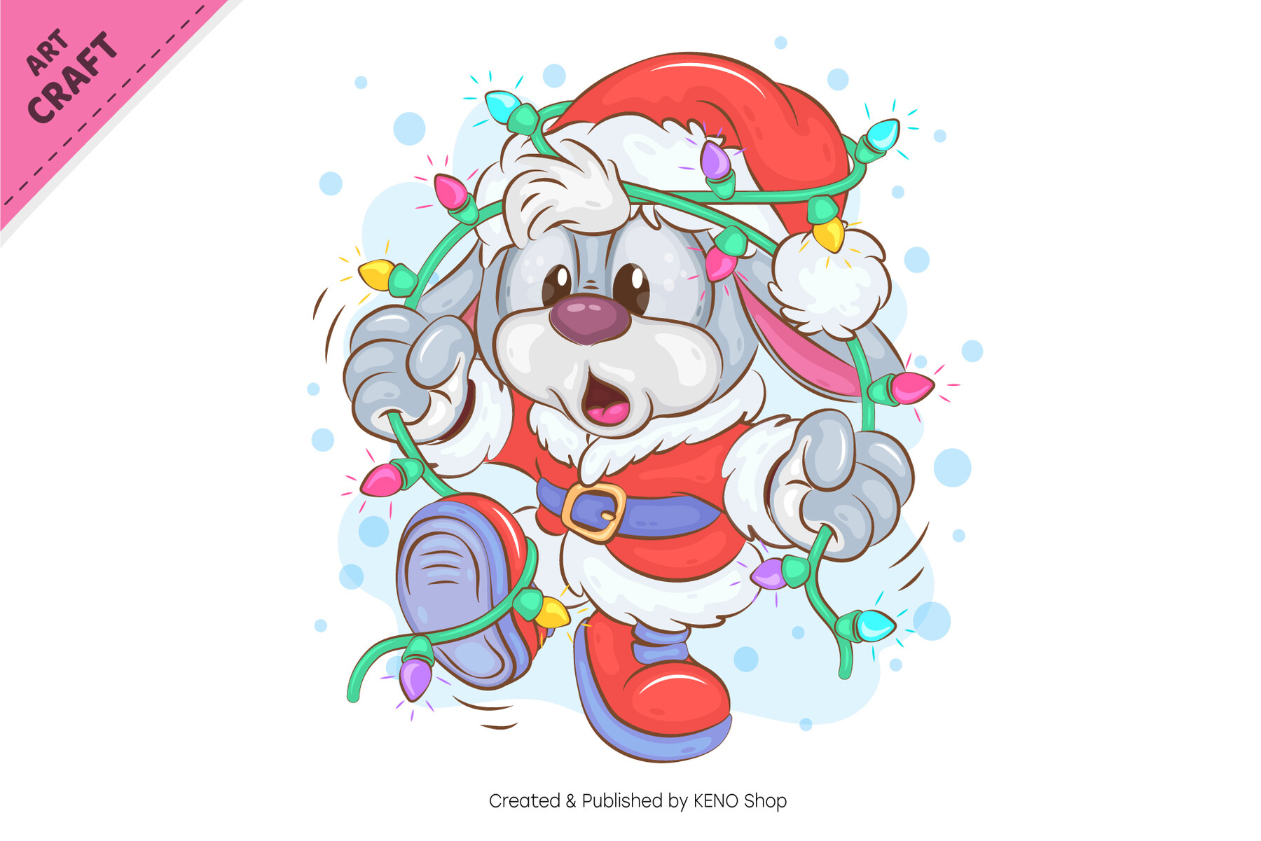 ArtStation - Bundle of Christmas Bunnies 03. Clipart. | Artworks