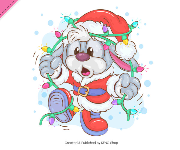 ArtStation - Bundle of Christmas Bunnies 03. Clipart. | Artworks
