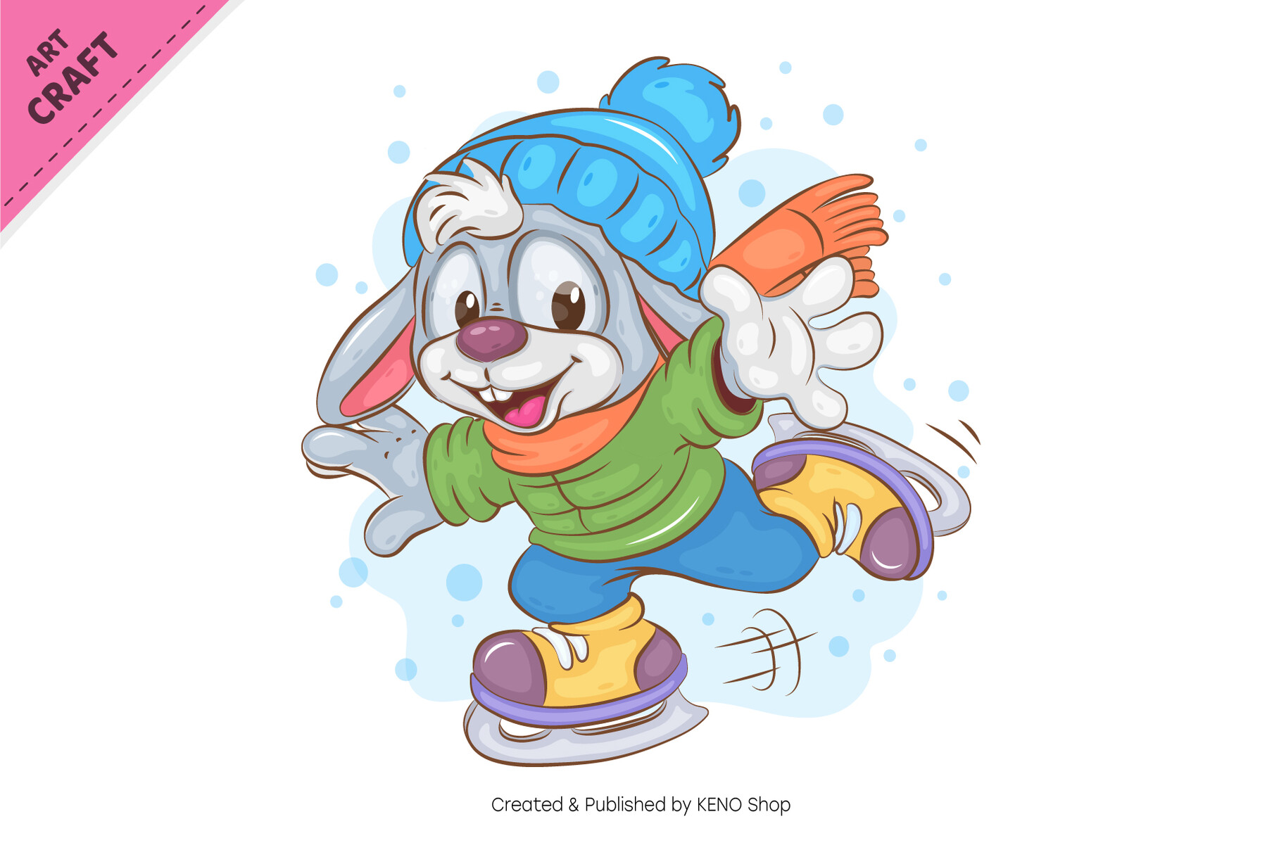 ArtStation - Bundle of Christmas Bunnies 03. Clipart. | Artworks