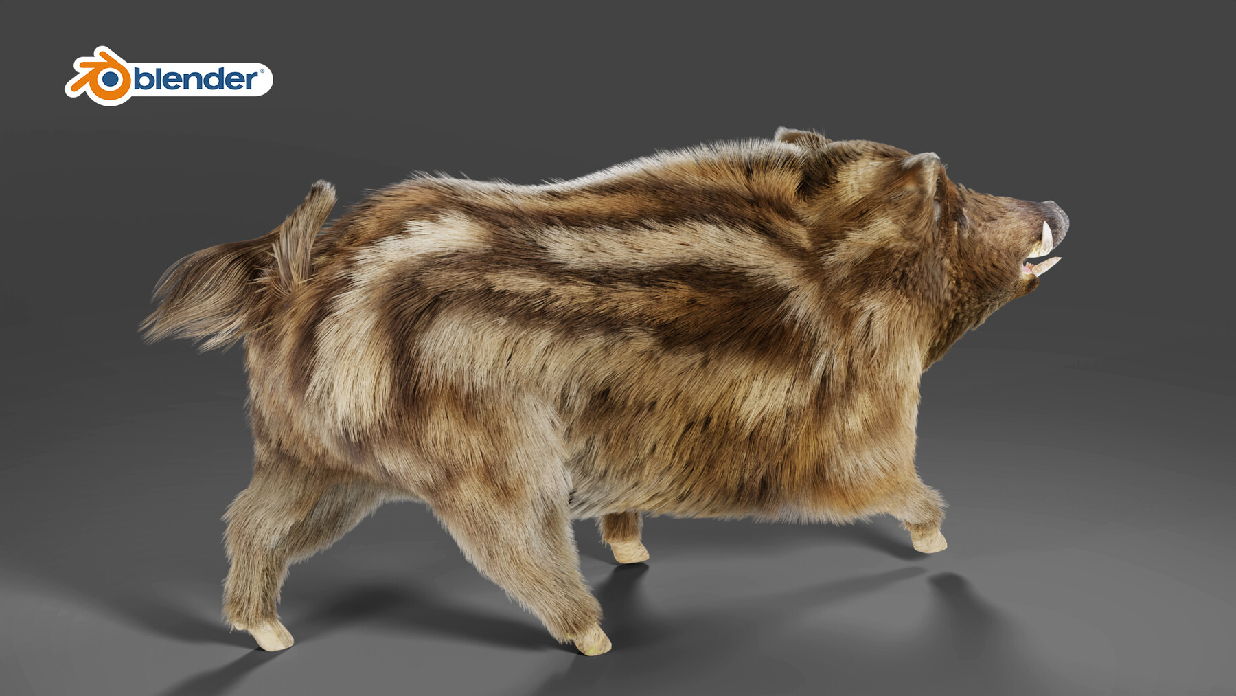 ArtStation - Fur Wild Boar Rigged and Animation V03 | Game Assets