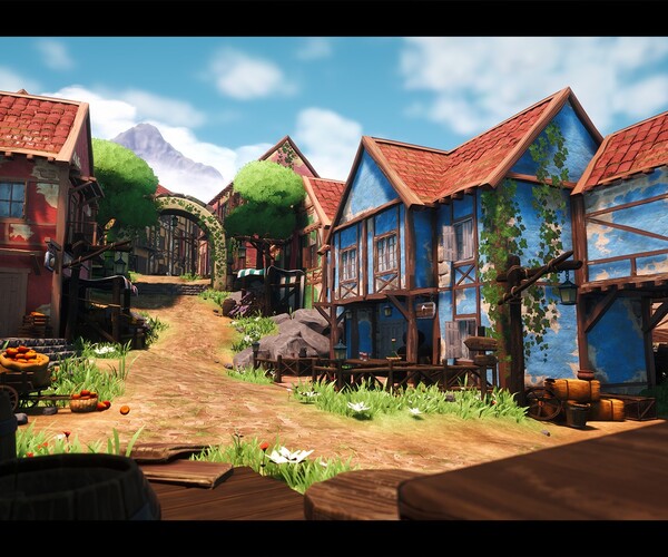 ArtStation - Modular Stylized Village | Game Assets