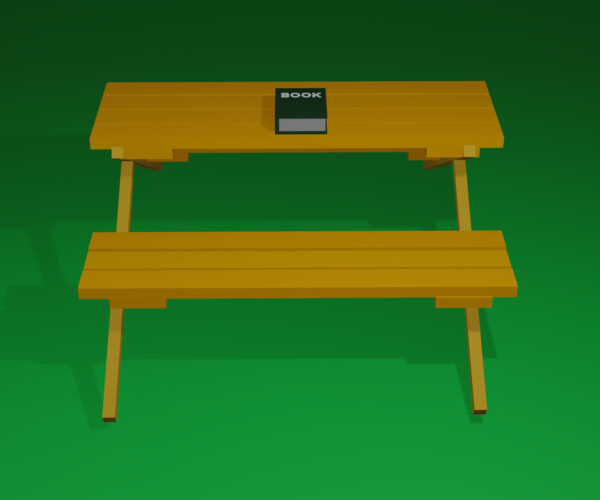 ArtStation - PICNIC TABLE LOW POLY 3D MODEL | Game Assets