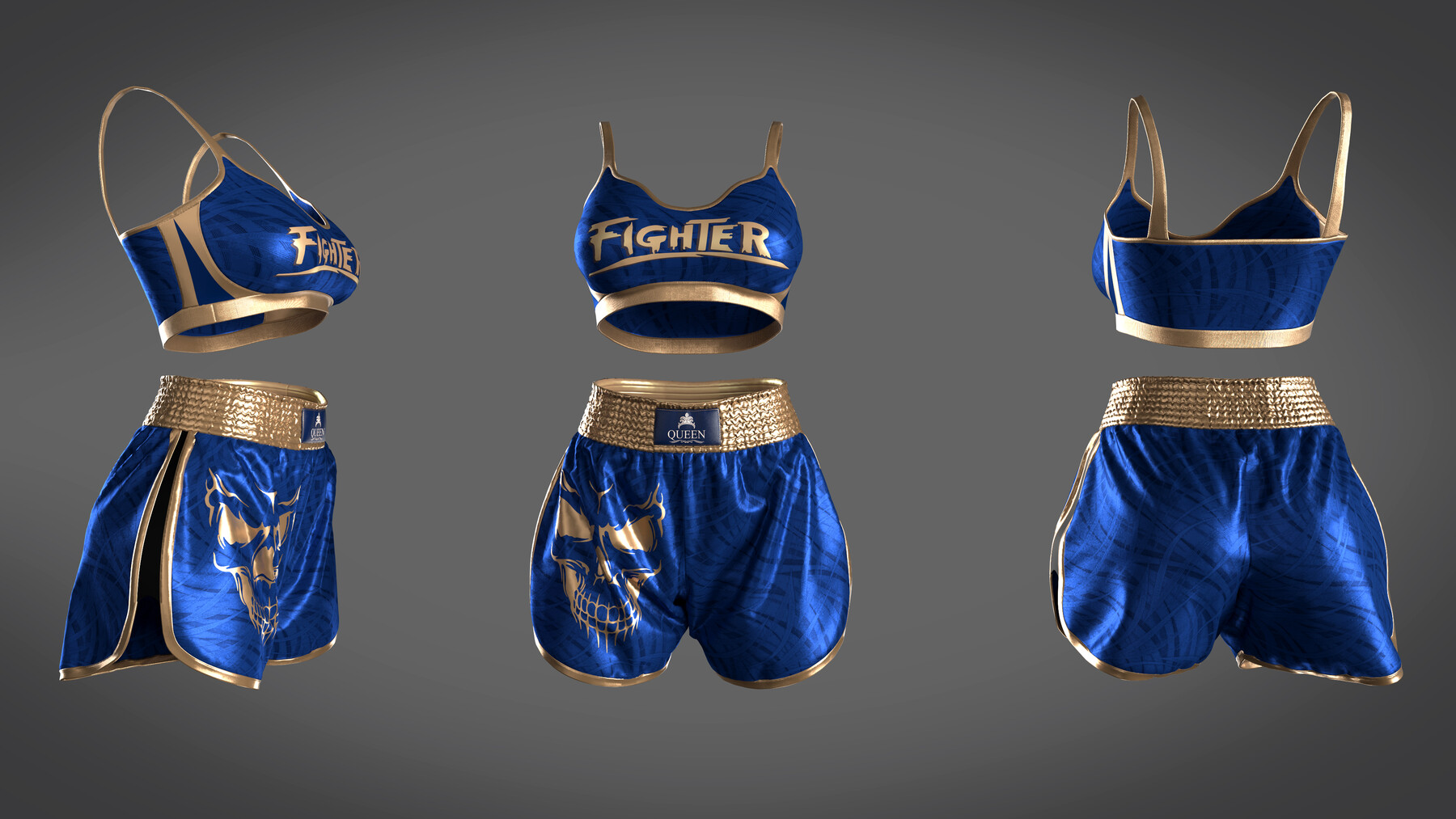 ArtStation - Fighter Woman Outfit Vol.01 - MD/CLO3D project file + OBJ ...