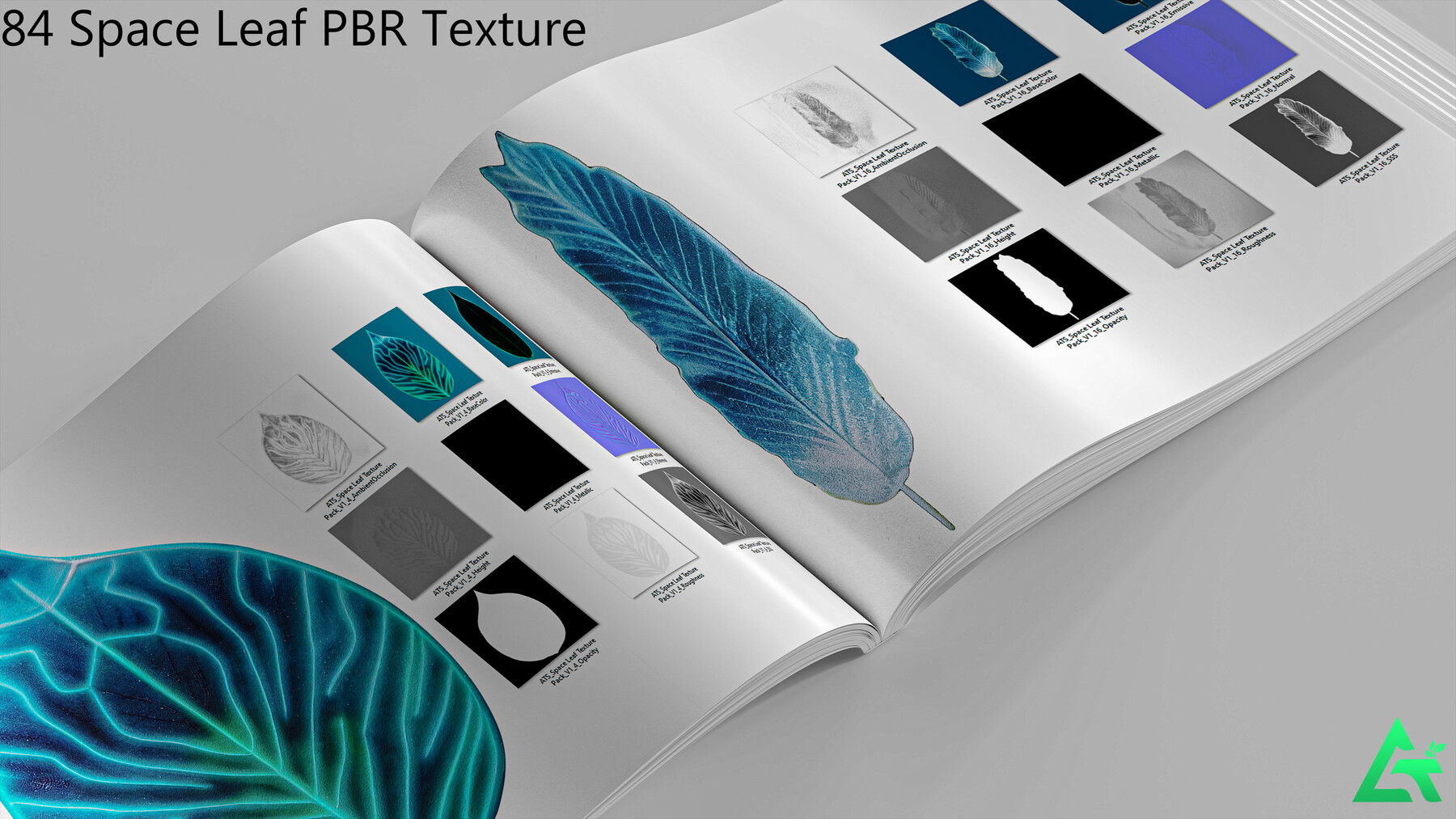 ArtStation - 84 Space Leaf Pack - PBR Texture - 4k - with Alpha Map ...