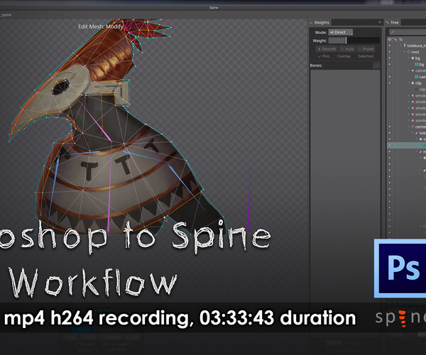 ArtStation - Photoshop to Spine Workflow (Illustration to Animation) - Part 1 | Tutorials