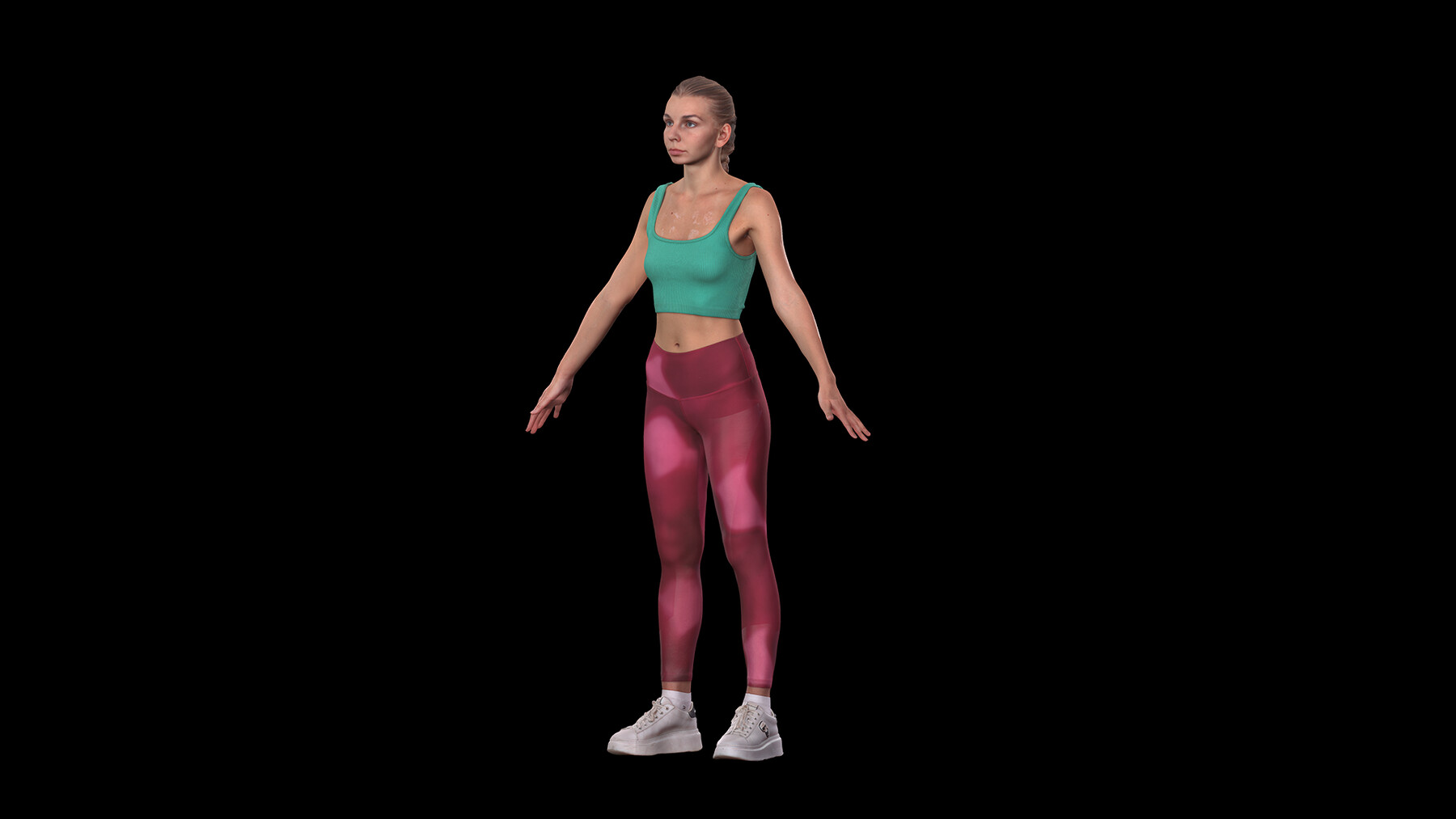 ArtStation - Clean A Pose Scan | Arina Shy Dressed | Resources