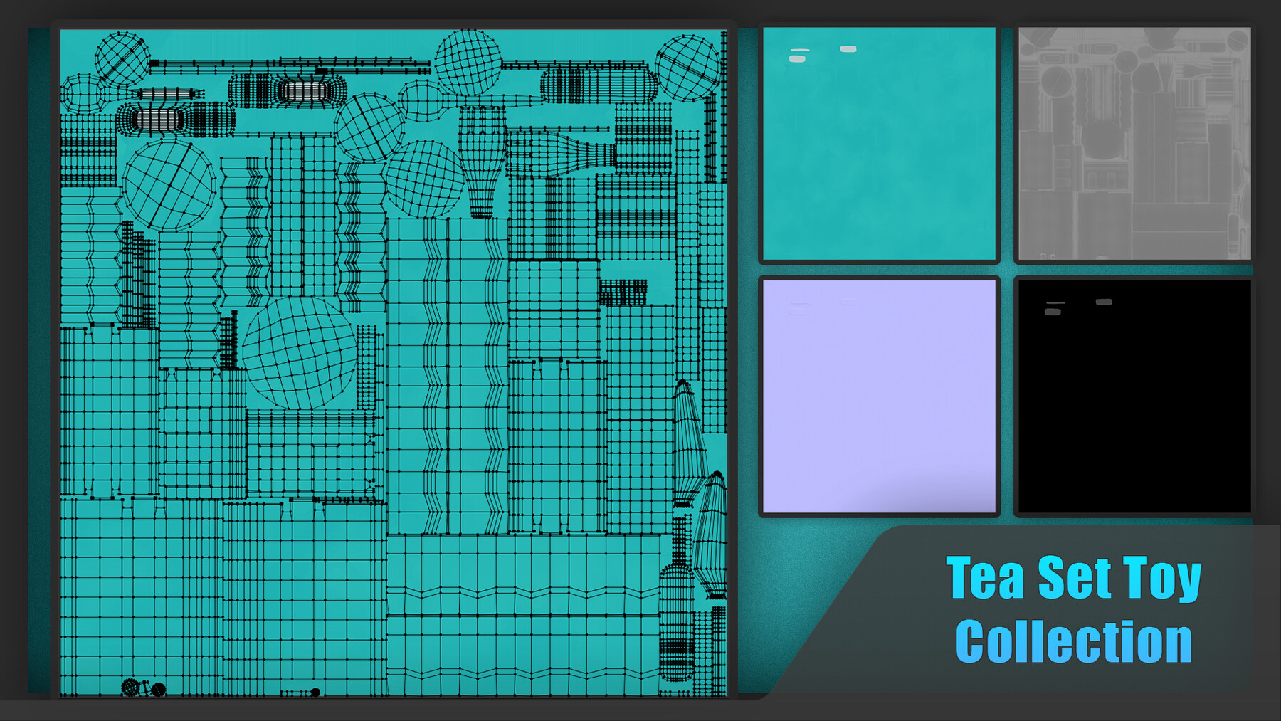 ArtStation - Tea Set Toy Collection | Game Assets
