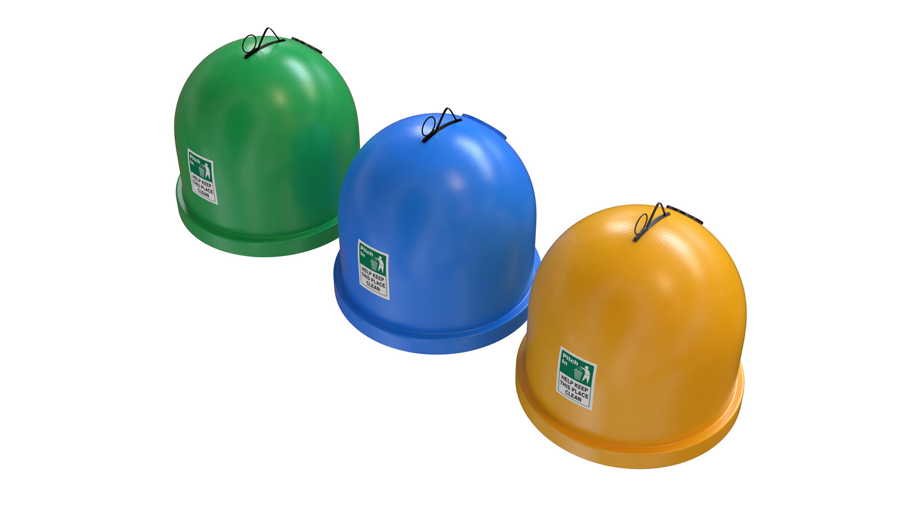 ArtStation - Garbage sorting containers colored Plastic | Resources