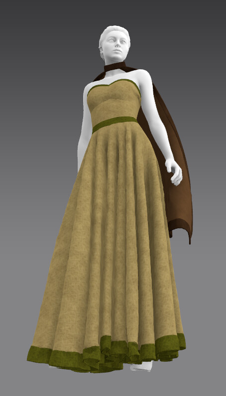 ArtStation - forest dress | Game Assets