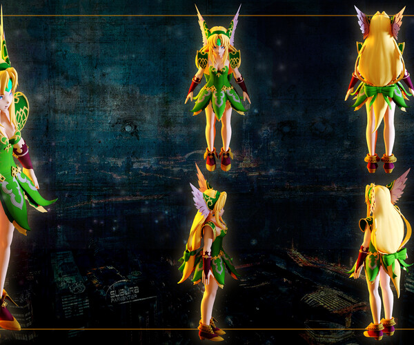 ArtStation - 12 Female Elf Characters_ 3d models | Resources