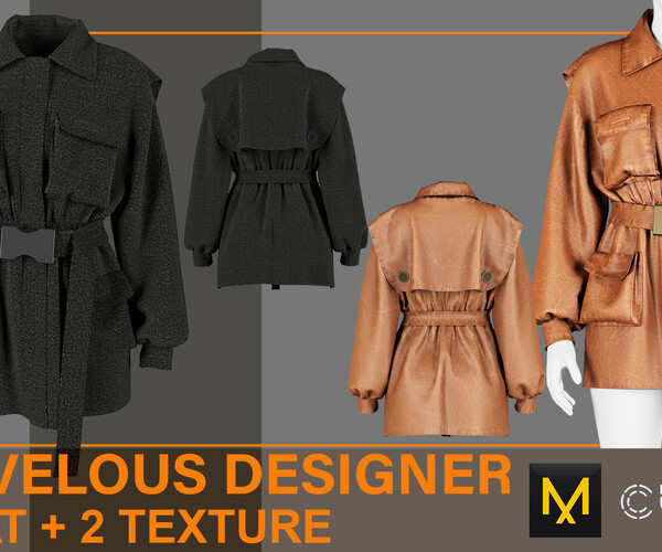 ArtStation - Duster coat/ Marvelous Designer | Game Assets