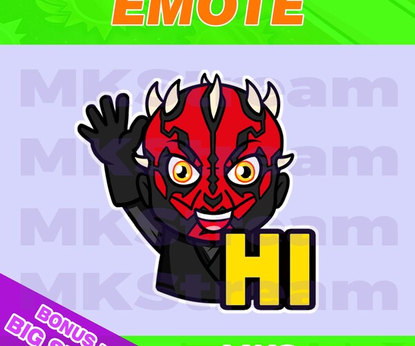 ArtStation - Twitch emotes star wars darth maul hi hello | Artworks
