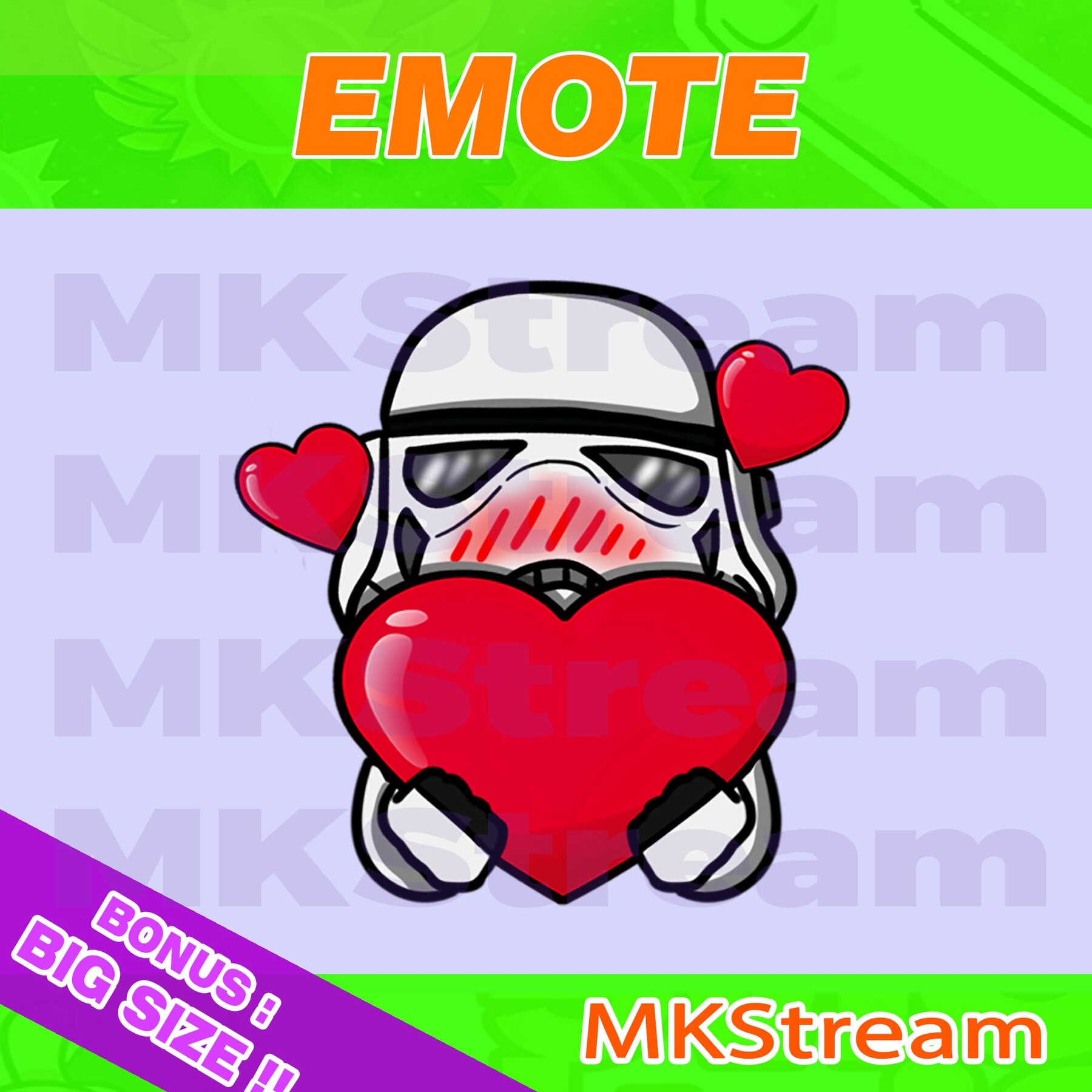 ArtStation - Twitch emotes star wars stormtrooper love | Artworks