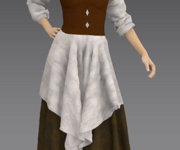 ArtStation - medieval commoner dress | Game Assets