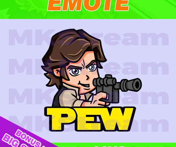ArtStation - Twitch emotes star wars han solo shoot pew | Artworks