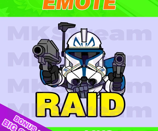 ArtStation - Twitch emotes star wars clone trooper captain rex | Artworks