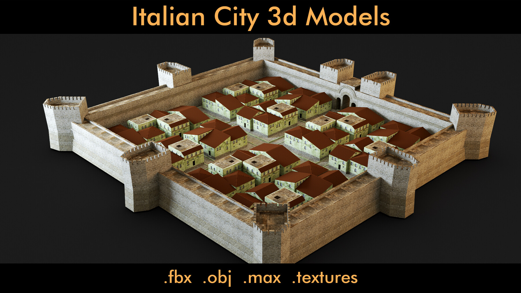 ArtStation - Italian City- 3d Model | Resources