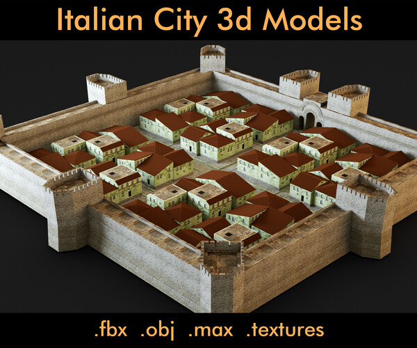 ArtStation - Italian City- 3d Model | Resources