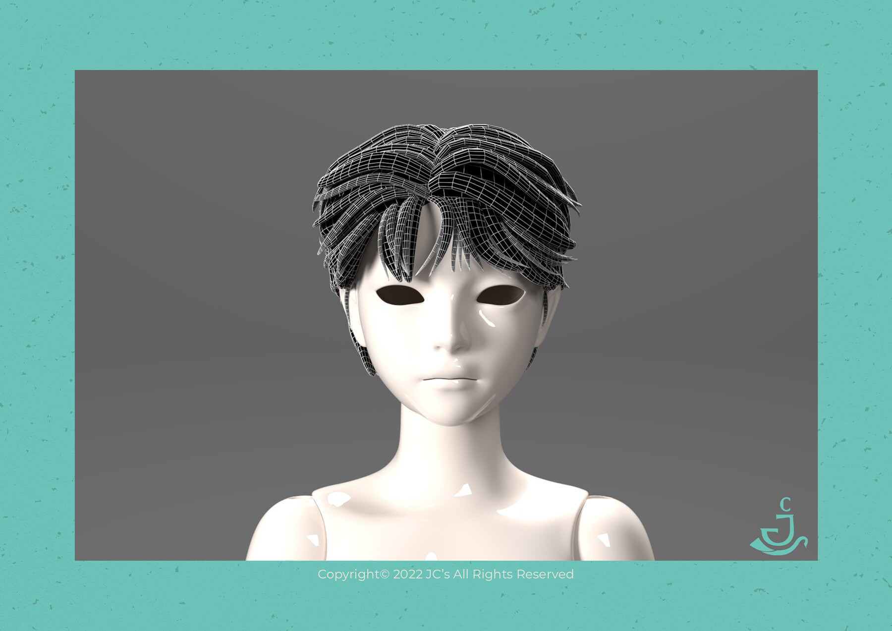 ArtStation - ㅣJC'sㅣ3D MODELSㅣHair 0001 | Resources