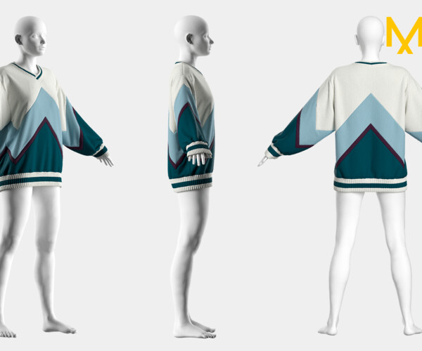 ArtStation - Streetwear Sweater #005 - Clo 3D / Marvelous Designer ...