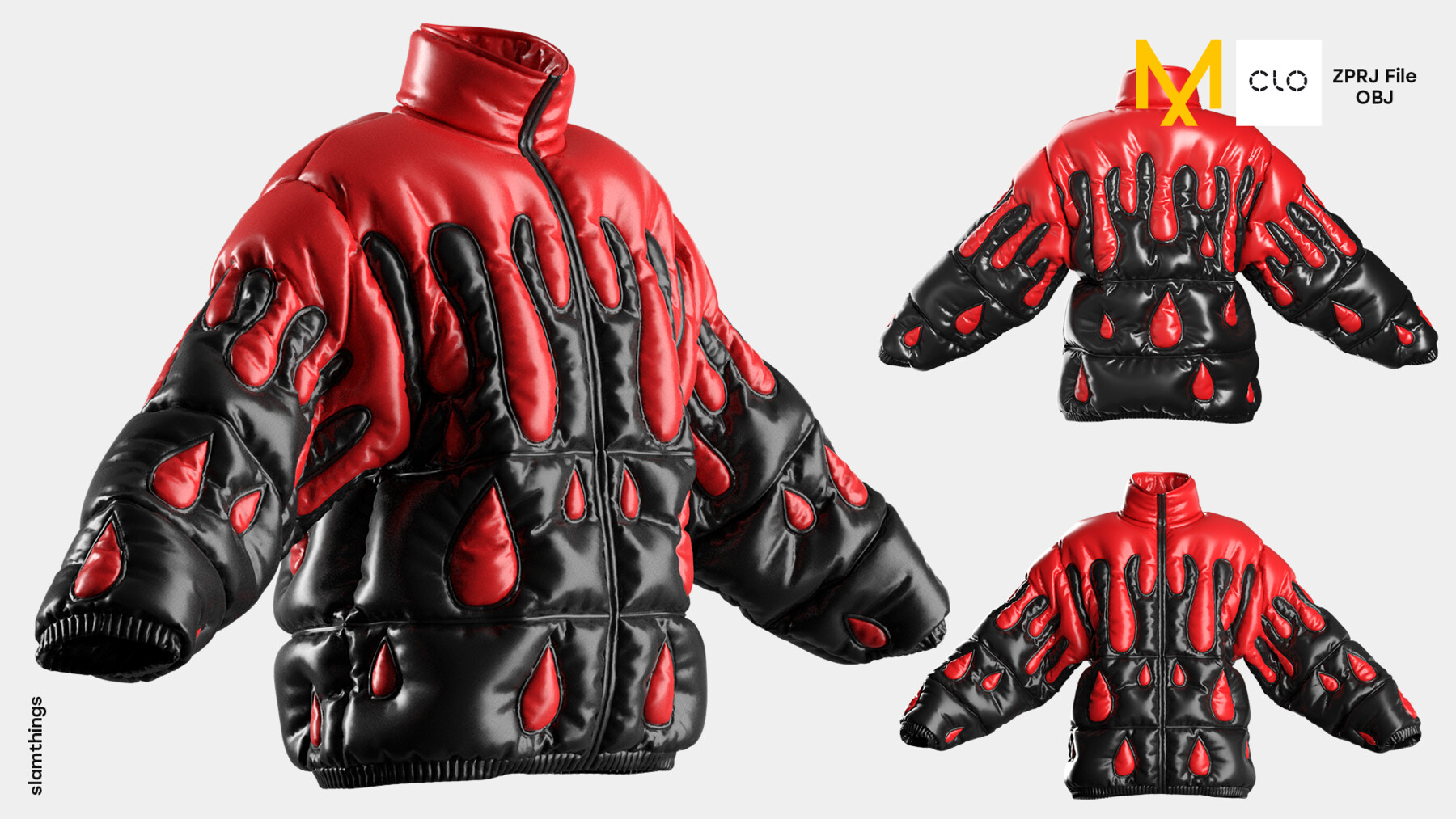 ArtStation - Streetwear Puffer Jacket #017 - Clo 3D / Marvelous ...