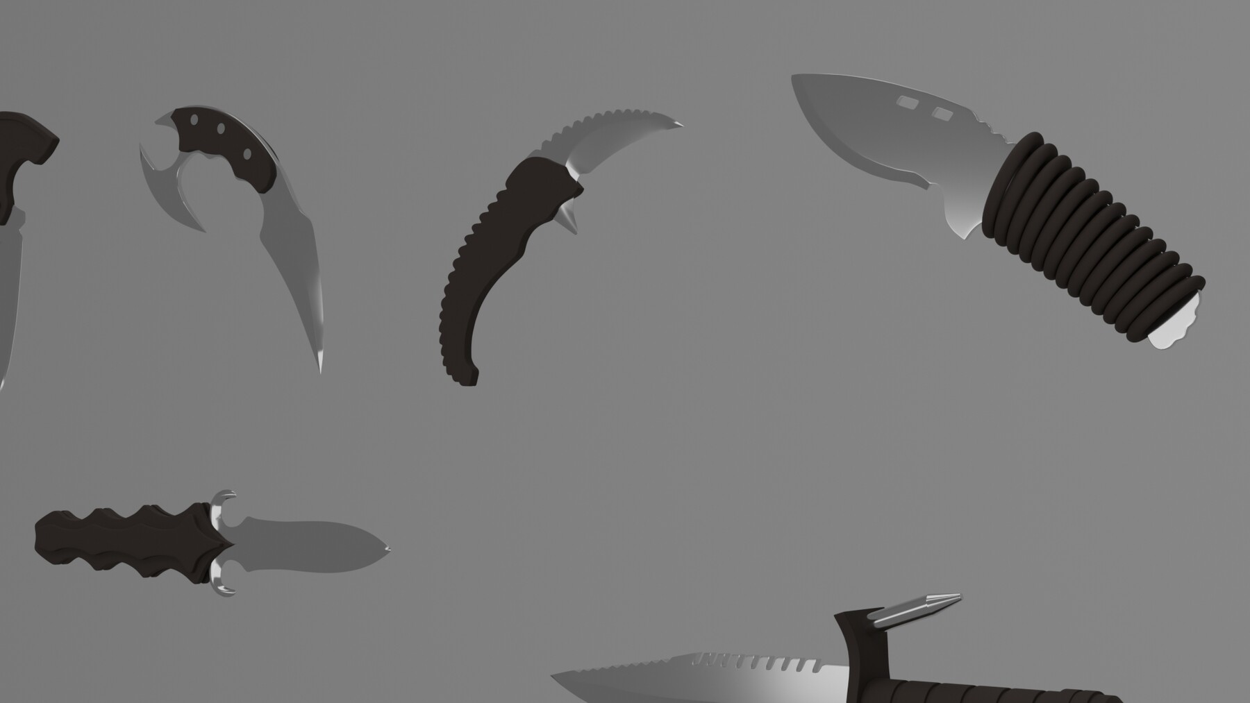 ArtStation - Pack of unique 3D Knives | Resources