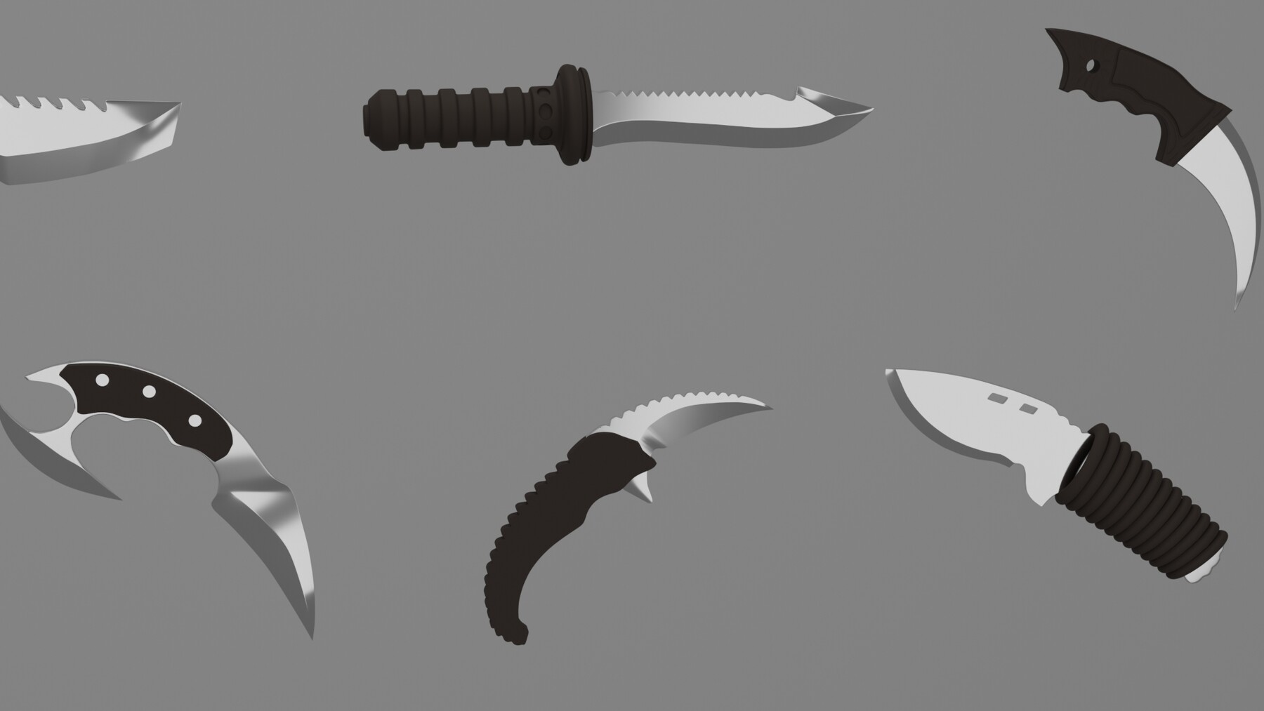 ArtStation - Pack of unique 3D Knives | Resources