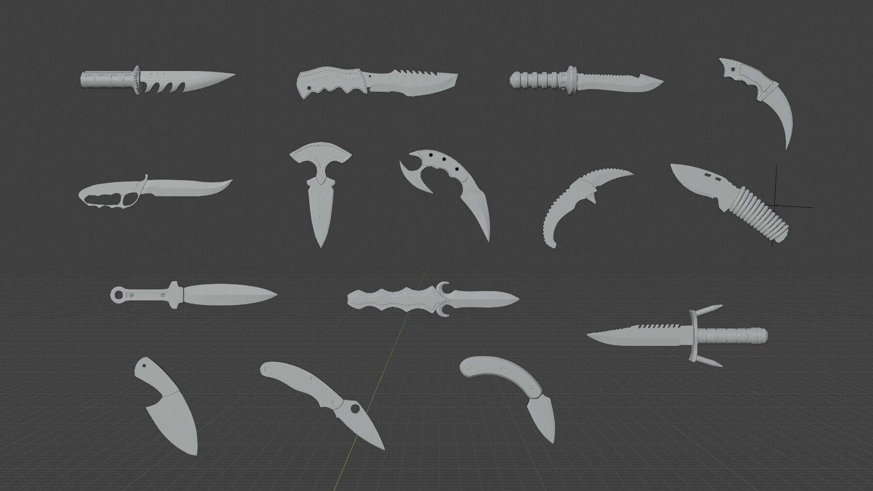 ArtStation - Pack of unique 3D Knives | Resources