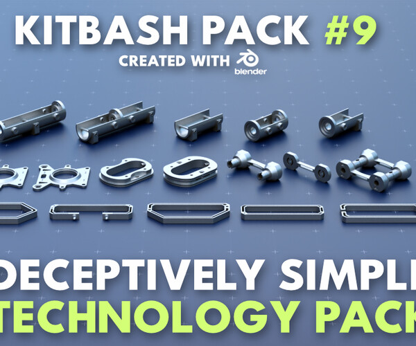 ArtStation - Simple Technology Kitbash #9 | Resources