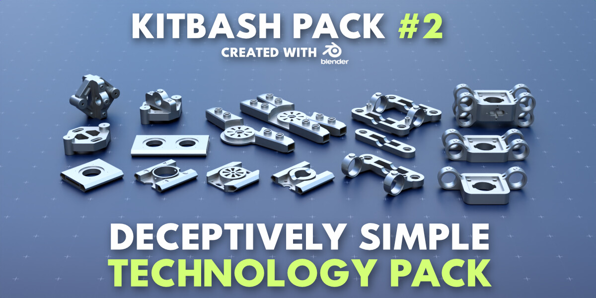 ArtStation - Simple Technology Kitbash Bundle #4 | Resources