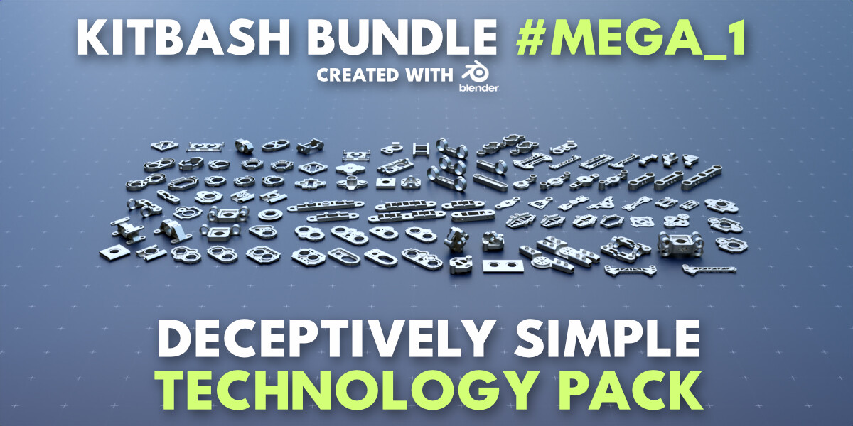 ArtStation - Simple Technology Kitbash Bundle #Mega_1 | Resources