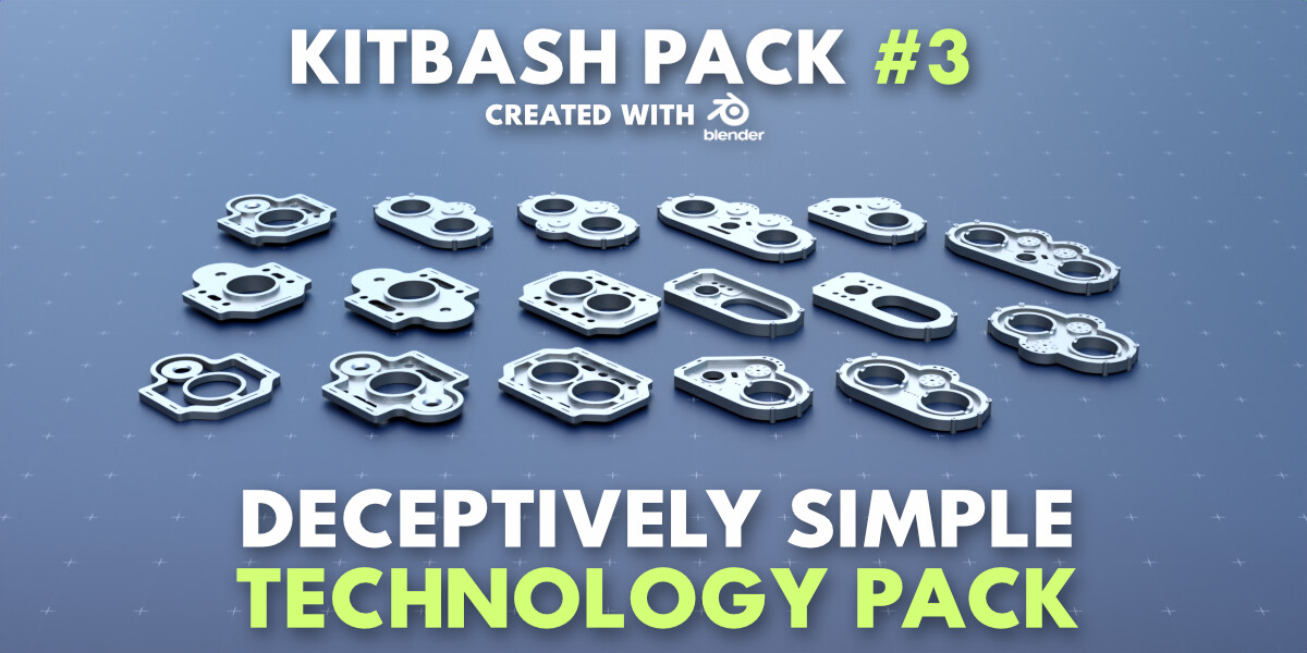 ArtStation - Simple Technology Kitbash Bundle #Mega_1 | Resources