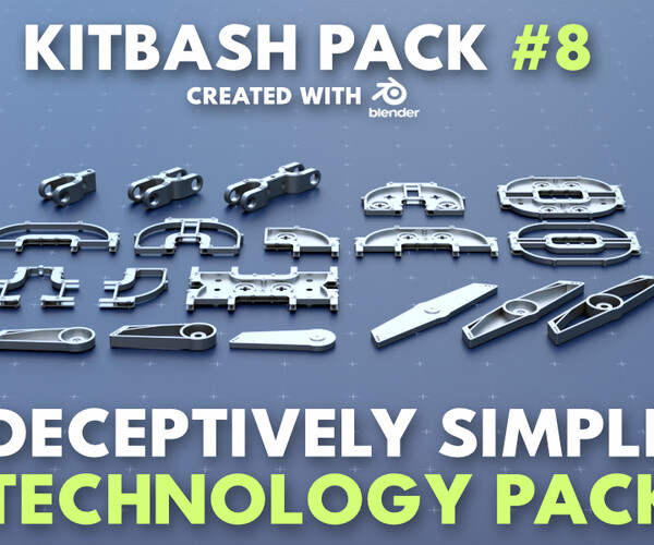 ArtStation - Simple Technology Kitbash Bundle #Mega_2 | Resources