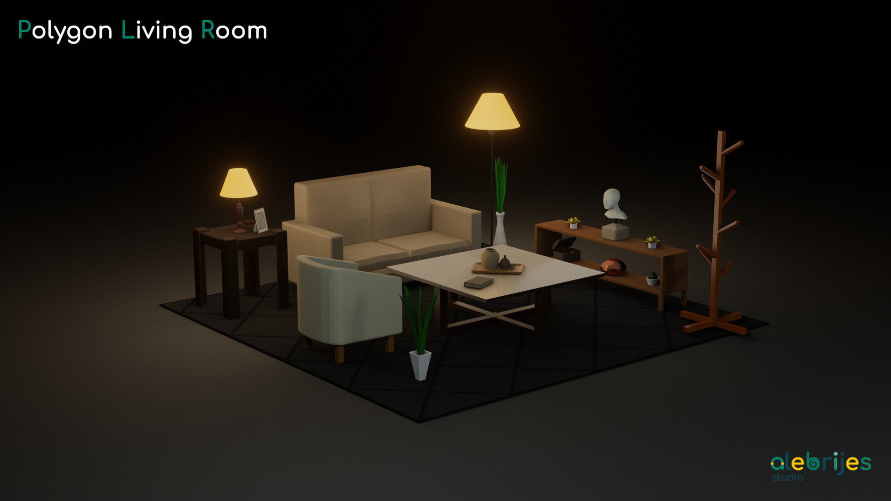 ArtStation - Polygon Living room | Game Assets
