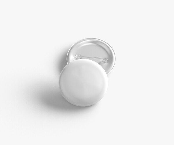 ArtStation - White Round Button Badge - plastic clutch pin | Resources