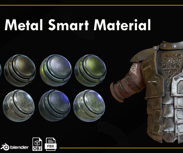 ArtStation - 34 Metal Smart Material | Game Assets