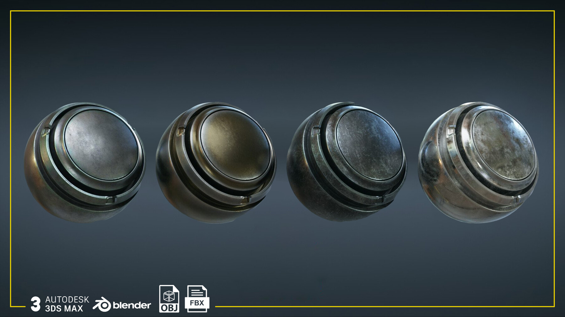 ArtStation - 34 Metal Smart Material | Game Assets