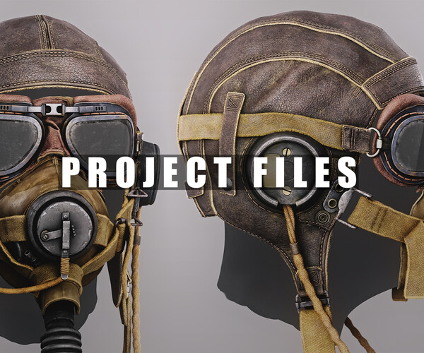 ArtStation - Leather Pilot Helmet - Project Files | Game Assets