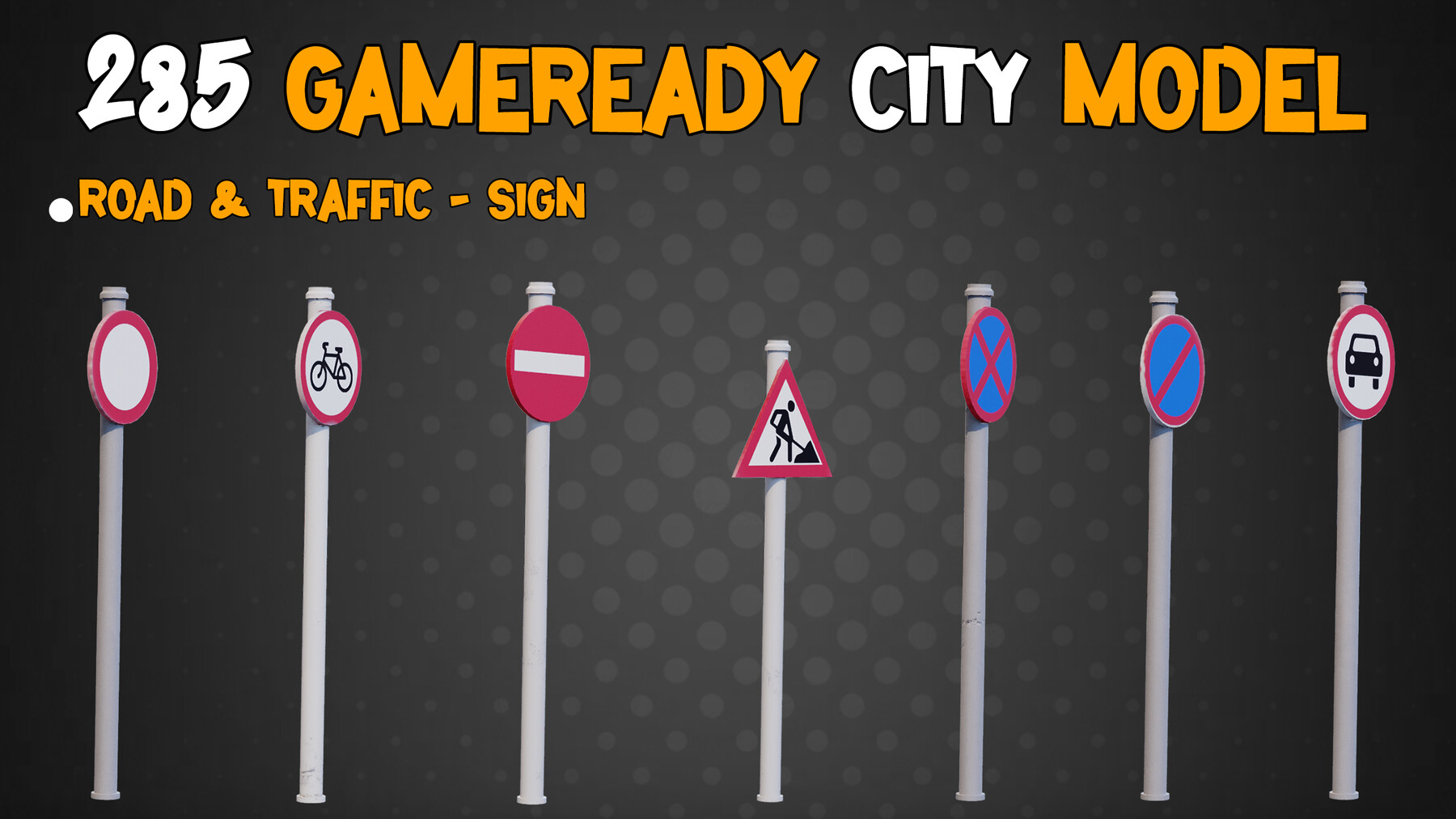 3DShop - 285 Game-Ready City Model VOL-01