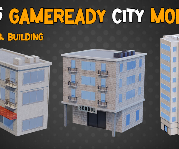 ArtStation - 285 Game-Ready City Model VOL-01 | Game Assets