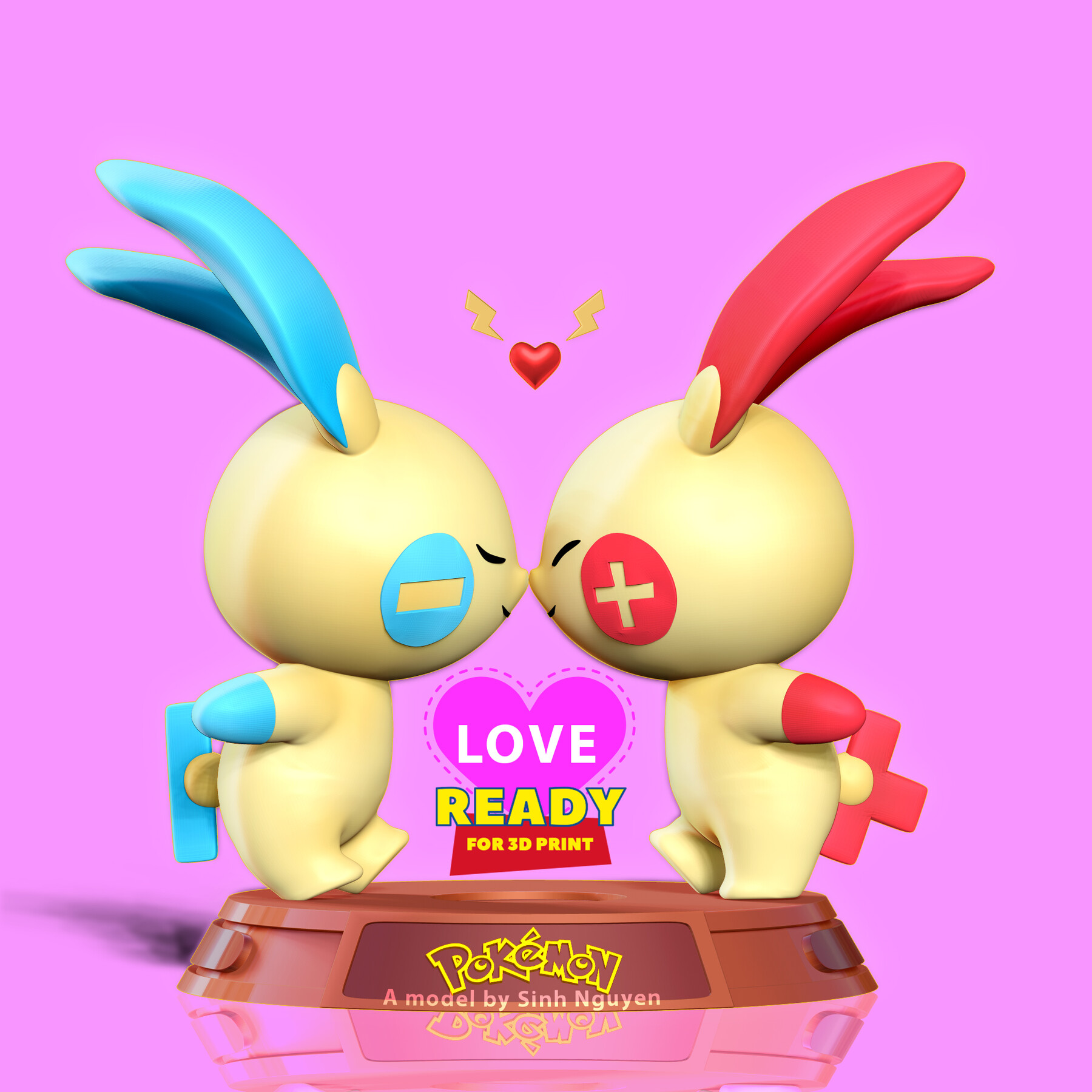 ArtStation - Plusle and Minun - Pokemon Fanart | Resources