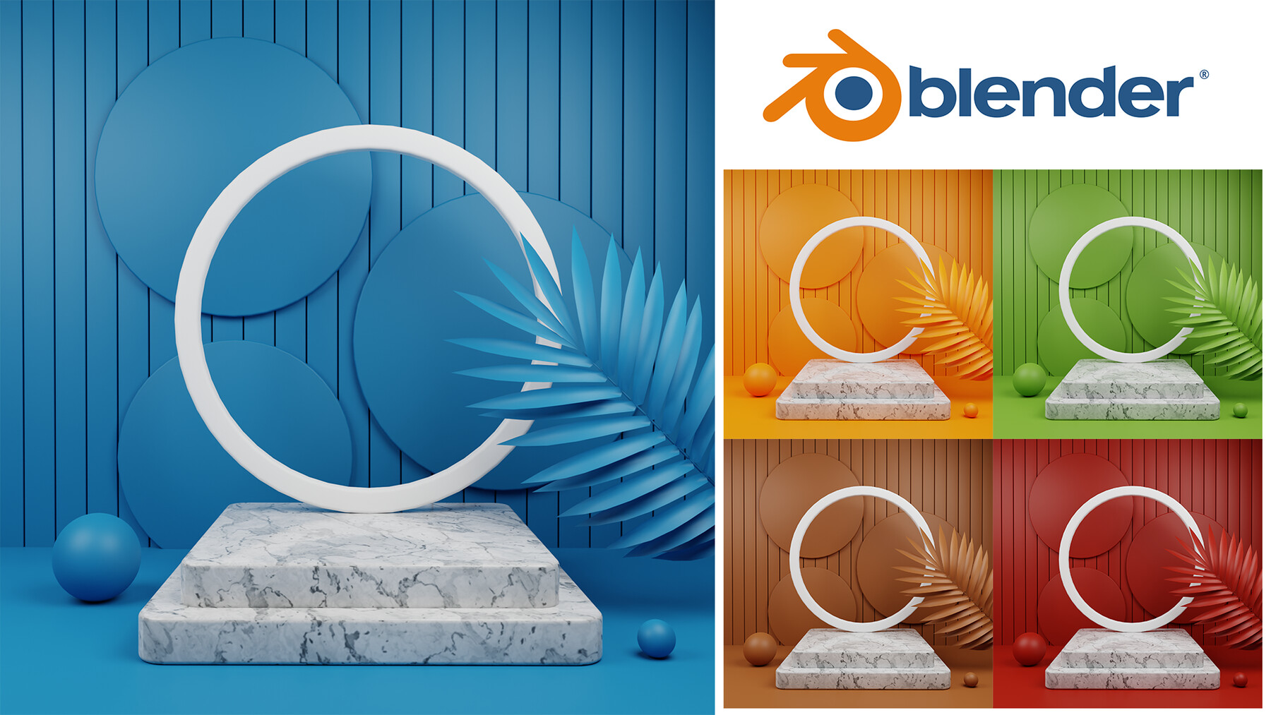 ArtStation - 3d rendering of pastel color backdrop blender 3.x | Resources