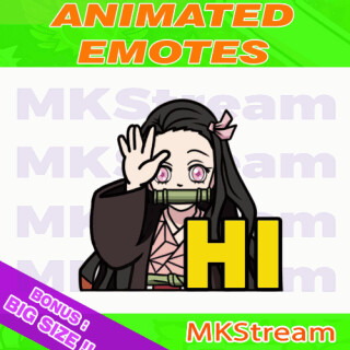 ArtStation - Twitch animated emotes demon slayer cute nezuko hi | Artworks
