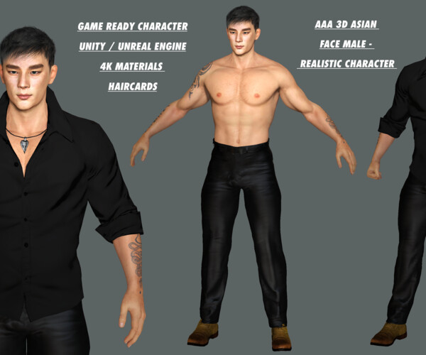 ArtStation - AAA 3D REALISTIC ASIAN MALE CHARACTER - BUSINESSMAN ASIAN ...