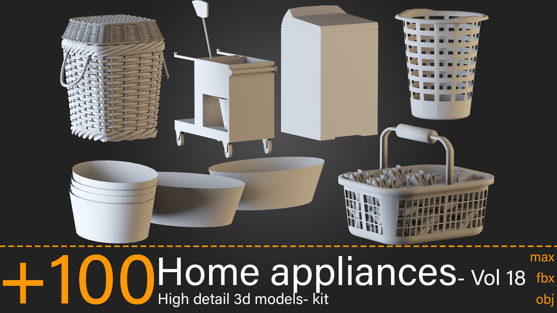 ArtStation - +100- Home appliances- Vol 18- 3d models-max.fbx.obj ...