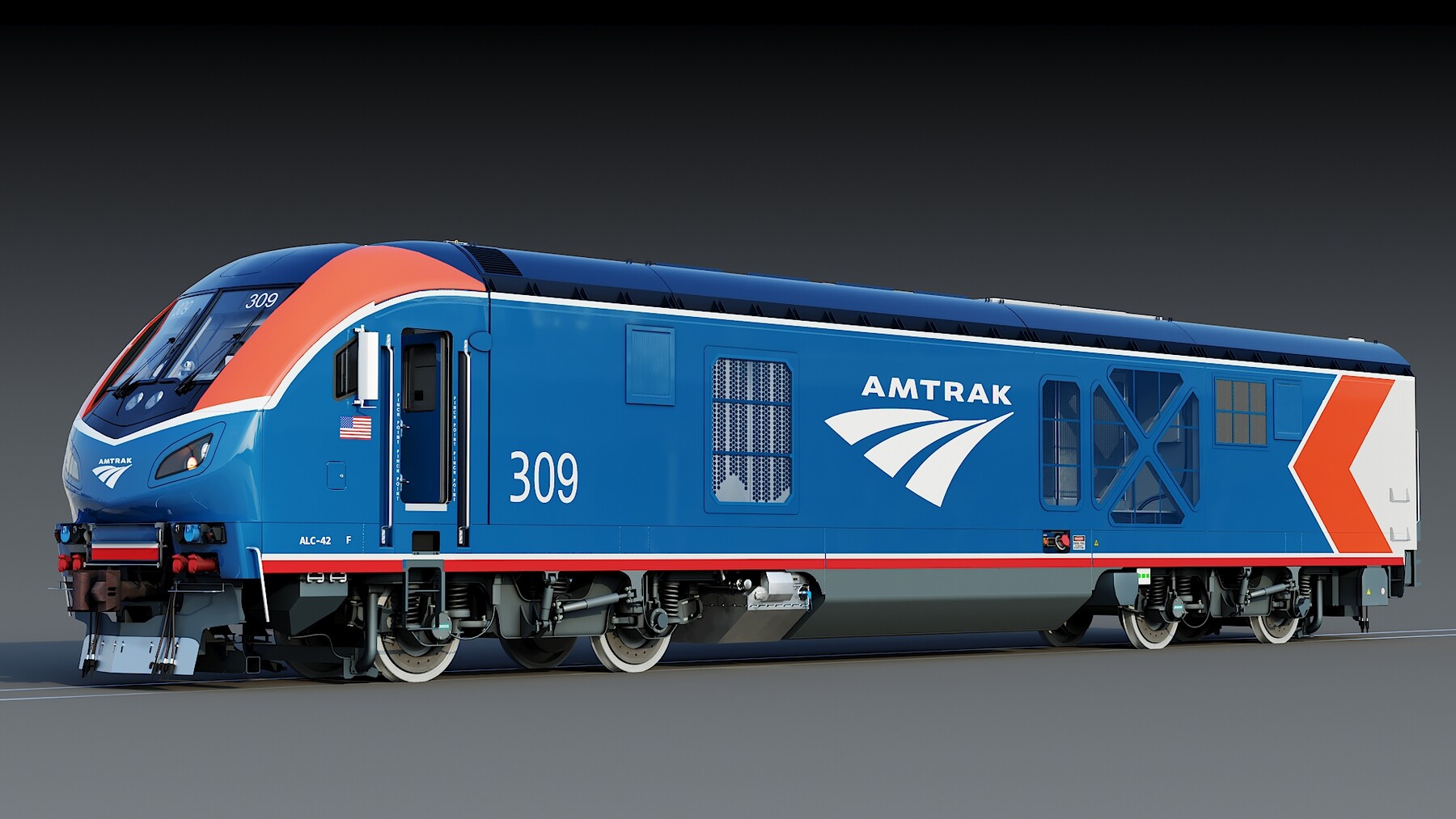 ArtStation - Locomotive ALC-42 Siemens AMTRAK | Game Assets