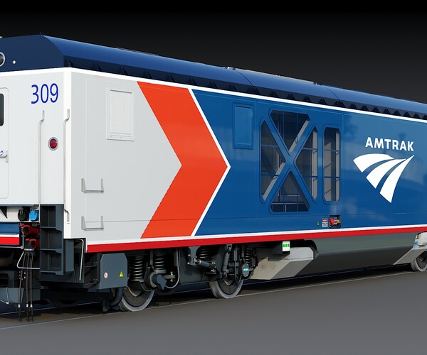 ArtStation - Locomotive ALC-42 Siemens AMTRAK | Game Assets