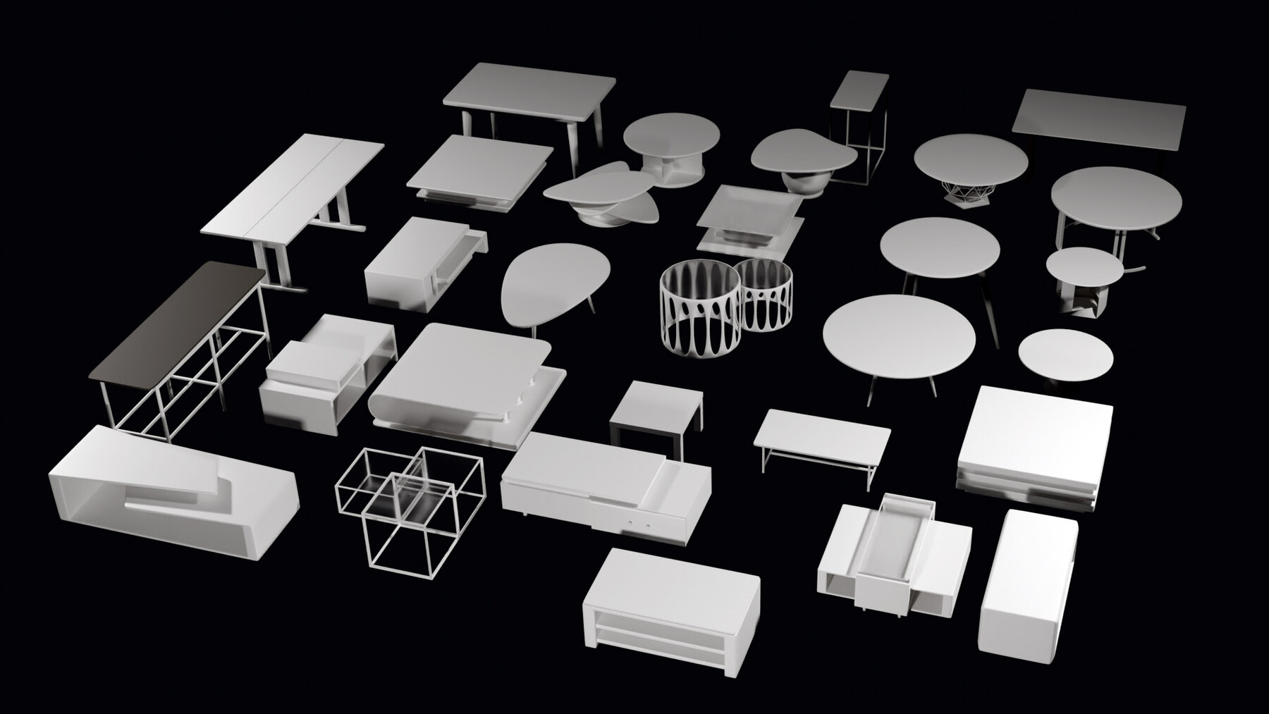ArtStation - LOW POLY TABLES // 30 CUSTOM MODELS | Resources