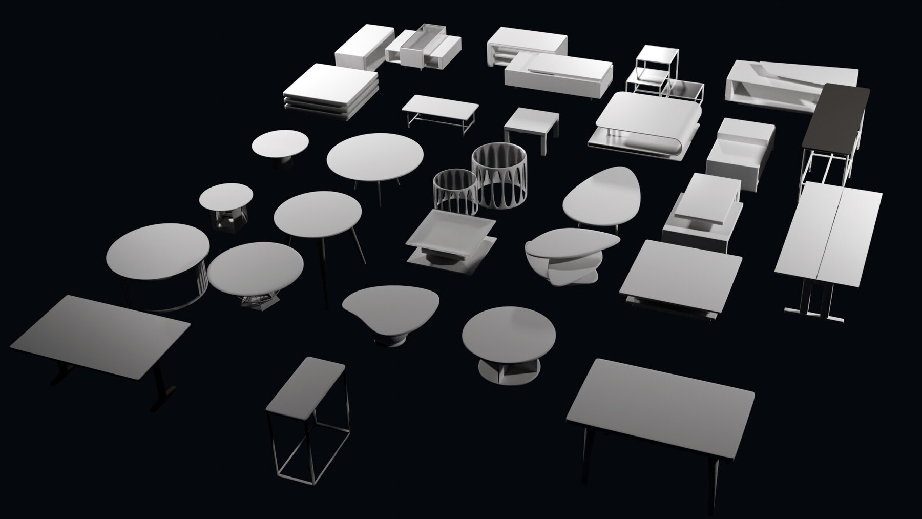 ArtStation - LOW POLY TABLES // 30 CUSTOM MODELS | Resources